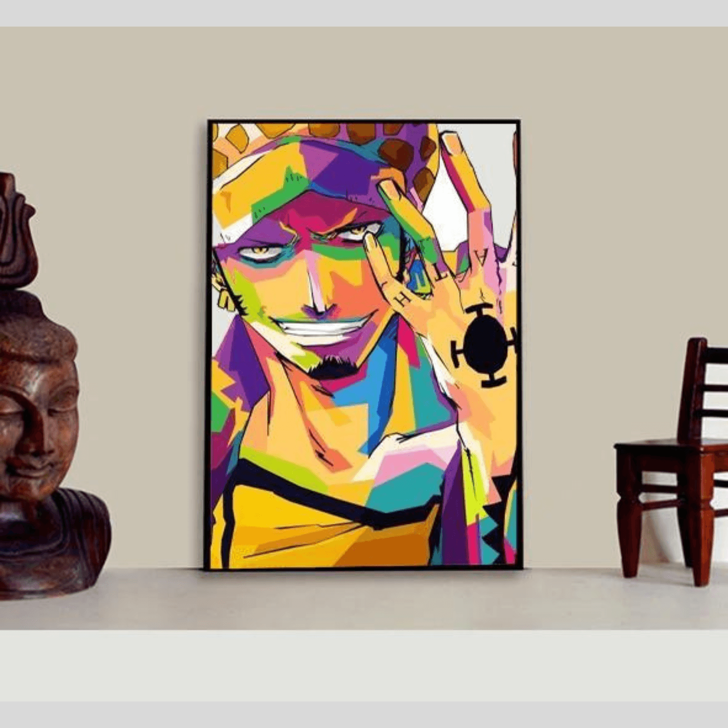 Trafalgar D. Water Law One piece Photo Frame for table and wall Wooden ...