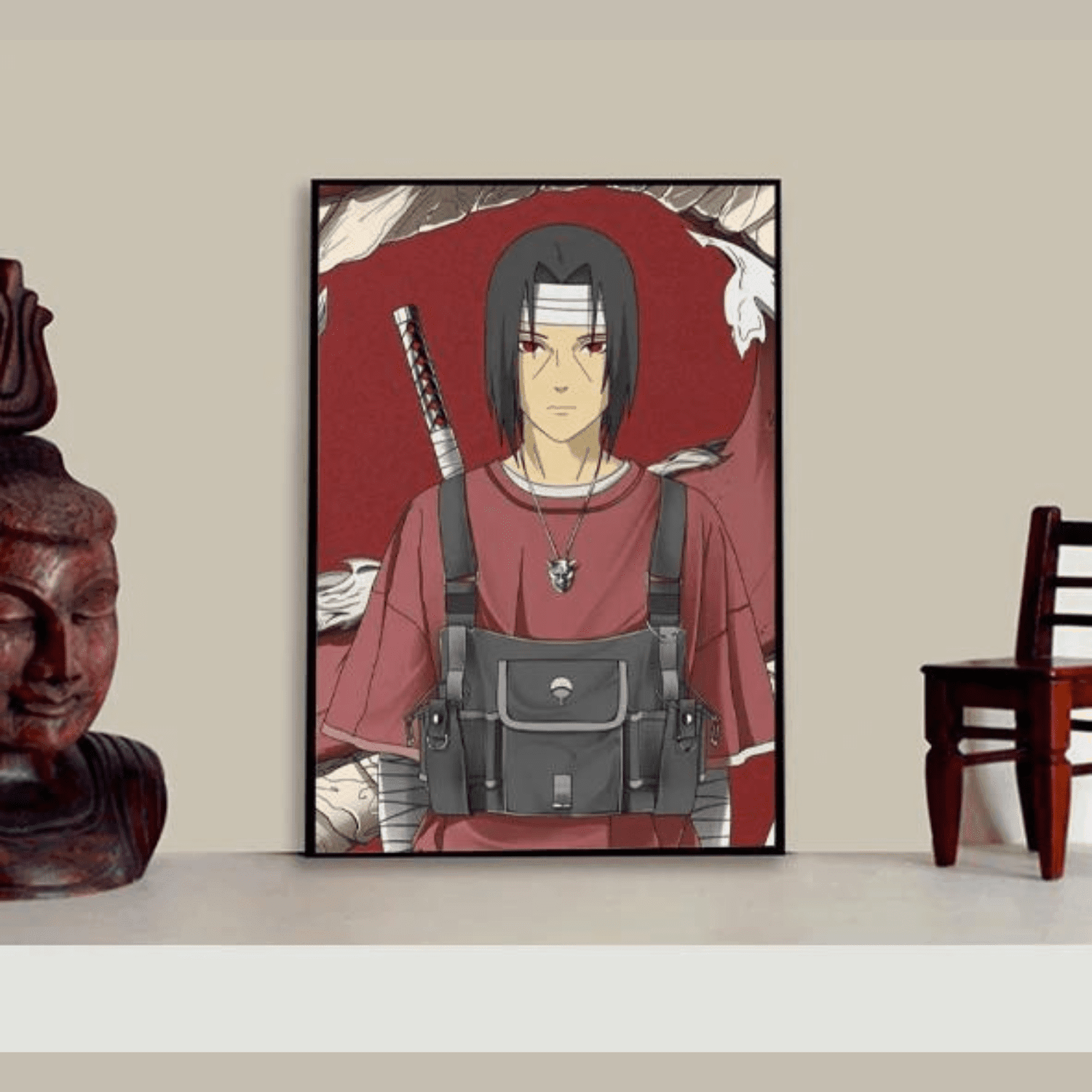Itachi Uchiha Naruto Photo Frame for table and wall Wooden Digital Pri ...